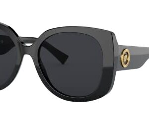 Versace Sunglasses Black Frame, Grey Classic Lenses, 56MM