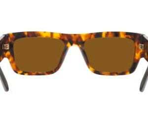 Versace Man Sunglasses Havana Frame, Dark Bronze Lenses, 53MM