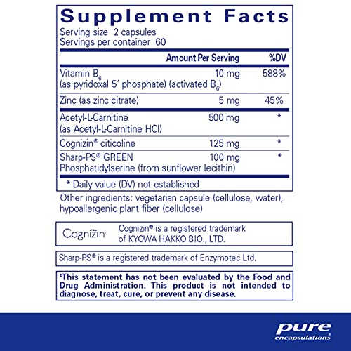 Pure Encapsulations CogniPhos | Neuronal Support for Cognitive Performance and Behavior | 120 Capsules