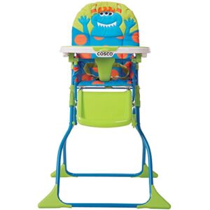 Cosco Simple Fold Deluxe High Chair with 3-Position Tray (Monster Syd)