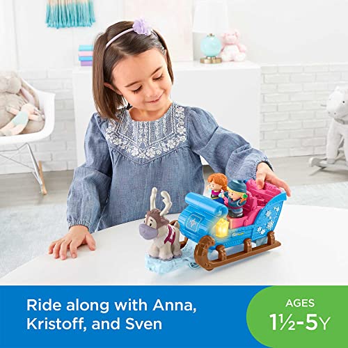 Disney Frozen Kristoff's Sleigh by Little People, Figure and Vehicle Set [Amazon Exclusive]