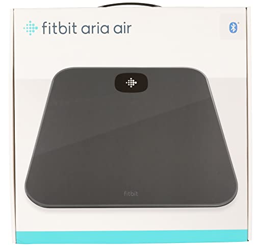 Fitbit Aria Air Bluetooth Digital Body Weight and BMI Smart Scale, Black