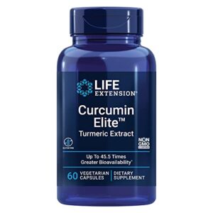 life extension curcumin elite turmeric extract – 270 x better absorption – for joint brain and heart health – inflammation management supplement – non-gmo – 60 vegetarian capsules