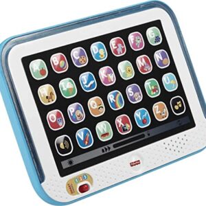 Fisher-Price Pretend Tablet Learning Toy with Lights Music and Smart Stages Educational Content for Baby and Toddler, Blue​