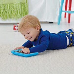 Fisher-Price Pretend Tablet Learning Toy with Lights Music and Smart Stages Educational Content for Baby and Toddler, Blue​