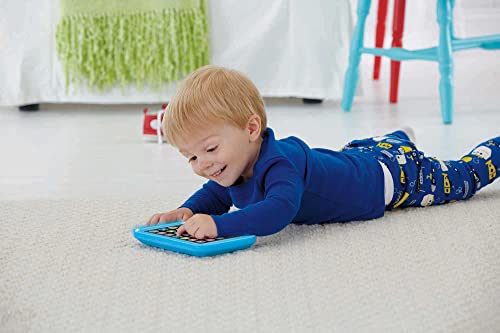 Fisher-Price Pretend Tablet Learning Toy with Lights Music and Smart Stages Educational Content for Baby and Toddler, Blue​