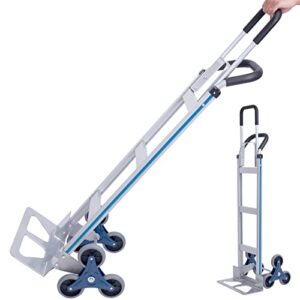 kweetle stair climbing dolly 2 in 1 aluminum hand truck 800 lbs capacity heavy duty stair climber dolly with 6 wheels