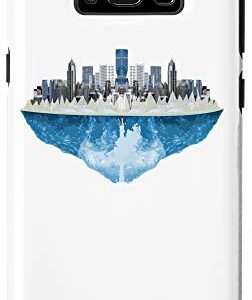 Galaxy S8+ Flat Earth Awesome Future City Ice Wall Society Gift Case