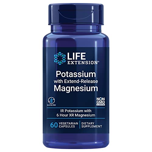 Life Extension Potassium with Extend-Release Magnesium – For Blood Pressure & Vascular, Bone Health – Promotes Cardiovascular Health - Gluten-Free – Non-GMO – 60 Vegetarian Capsules