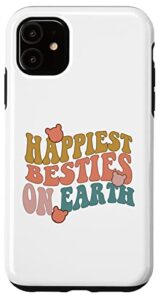 iphone 11 happiest besties on earth cute custom park for best friends case