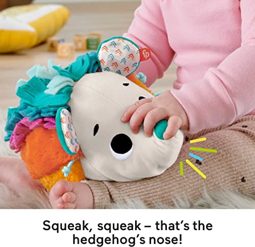 Fisher-Price Newborn Toy Cuddle ‘N Snuggle Hedgehog Plush with Sounds and Textures for Infant Sensory Play Ages 3+ Months