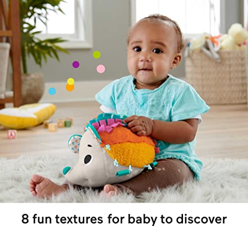 Fisher-Price Newborn Toy Cuddle ‘N Snuggle Hedgehog Plush with Sounds and Textures for Infant Sensory Play Ages 3+ Months