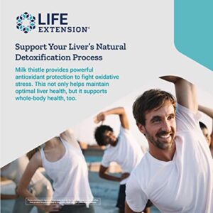 Life Extension Advanced Milk Thistle - With Silybin, Phosphatidylcholine and other Phospholipid - For Liver, Kidney Health & Detox - Non-GMO, Gluten-Free -120 Softgels