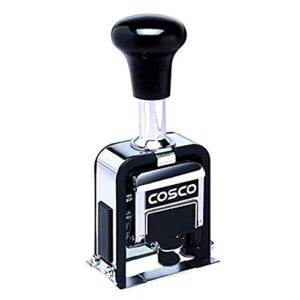 cosco automatic numbering machine, 6-digits, 8 modes, black ink (026138)