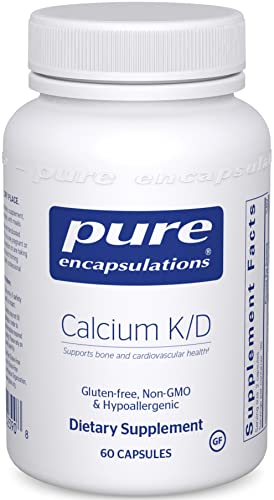 Pure Encapsulations Calcium K/D | Supplement for Bone Strength, Immune System, Colon, and Cardiovascular Health* | 60 Capsules