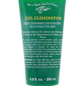 Kiehl's Mens Oil Eliminator Deep Cleansing Exfoliating Face Wash, Apricot, 6.8 Oz