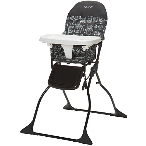 Cosco Simple Fold Full Size High Chair With Adjustable Tray, 28.5x23.5x38.7 Inch (Pack of 1)