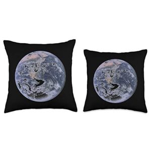 Best Places on Earth Surreal Big Planet World Earth Globe Throw Pillow, 16x16, Multicolor