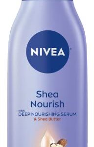 NIVEA Shea Nourish Body Lotion, Dry Skin Lotion with Shea Butter, 16.9 Fl Oz Pump Bottle