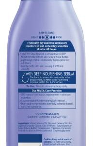 NIVEA Shea Nourish Body Lotion, Dry Skin Lotion with Shea Butter, 16.9 Fl Oz Pump Bottle