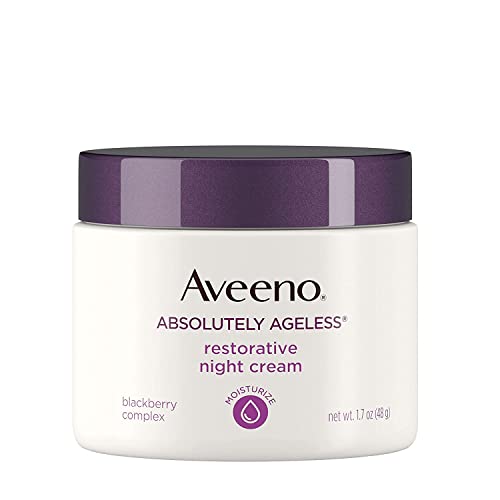 Aveeno Absolutely Ageless Restorative Night Cream Facial Moisturizer with Antioxidant-Rich Blackberry Complex, Vitamin C & E, Hypoallergenic, Non-Greasy & Non-Comedogenic, 1.7 fl. oz (Pack of 2)