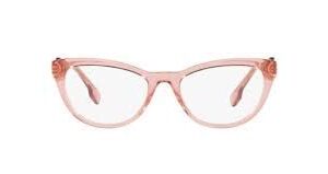 Versace VE 3311-5322 Eyeglasses, Transparent Pink w/Demo Lens, 52mm