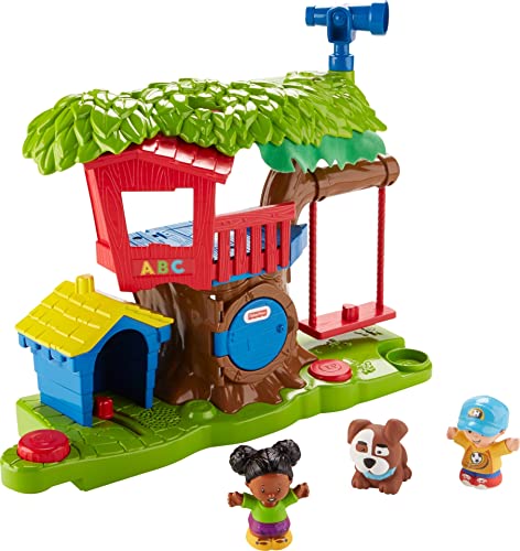 Fisher-Price Little People Toddler Musical Toy Swing & Share Treehouse Playset with 3 Figures for Pretend Play Ages 1+ Years [Amazon Exclusive]