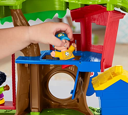 Fisher-Price Little People Toddler Musical Toy Swing & Share Treehouse Playset with 3 Figures for Pretend Play Ages 1+ Years [Amazon Exclusive]