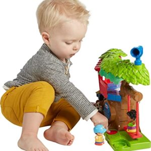 Fisher-Price Little People Toddler Musical Toy Swing & Share Treehouse Playset with 3 Figures for Pretend Play Ages 1+ Years [Amazon Exclusive]