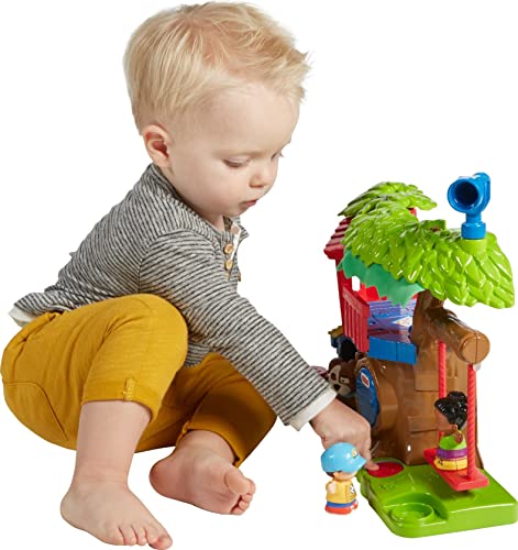 Fisher-Price Little People Toddler Musical Toy Swing & Share Treehouse Playset with 3 Figures for Pretend Play Ages 1+ Years [Amazon Exclusive]