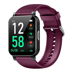 eurans smart watch 41mm, full touchscreen smartwatch, fitness tracker with heart rate monitor & spo2, ip68 waterproof pedometer watch for women men compatible with ios & android phones