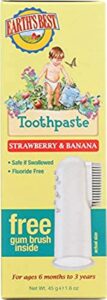 earth’s best toddler toothpaste, strawberry banana, 1.6 oz