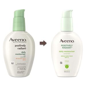 Aveeno Positively Radiant Daily Face Moisturizer with Broad Spectrum SPF 15 Sunscreen and Soy Extract, 4 fl. oz