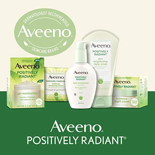 Aveeno Positively Radiant Daily Face Moisturizer with Broad Spectrum SPF 15 Sunscreen and Soy Extract, 4 fl. oz