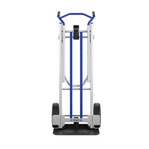 COSCO 12253BLU1E Next Gen 3-in-1 Folding Toe Plate Hand Truck, 800 lb/100 lb Weight Capacity, Blue