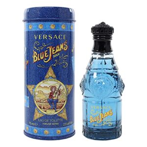 Blue Jeans By VERSACE FOR MEN 2.5 oz Eau De Toilette Spray (New Packaging)