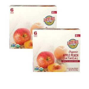 Earth's Best Organic Stage 2 Baby Food, Apple Peach and Oatmeal, 4.2 oz. Pouch (Pack of 12)