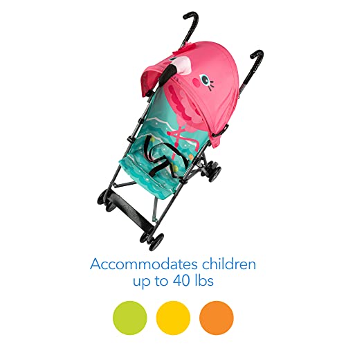 Cosco Character Umbrella Stroller, Easy to Store Anywhere with its Compact Umbrella fold, Pink Flamingo