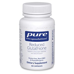 pure encapsulations reduced glutathione | hypoallergenic antioxidant supplement to support liver and cell health* | 60 capsules