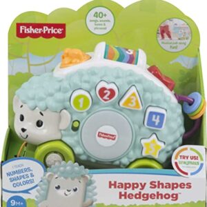 Fisher-Price Linkimals Learning Toy Happy Shapes Hedgehog Pull Along With Interactive Music And Lights For Baby And Toddler