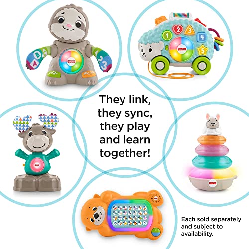 Fisher-Price Linkimals Learning Toy Happy Shapes Hedgehog Pull Along With Interactive Music And Lights For Baby And Toddler