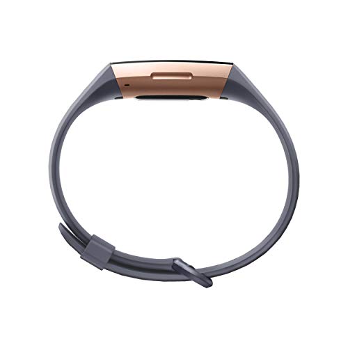 Fitbit Charge 3 Fitness Activity Tracker, Rose Gold/Blue Grey, One Size (S and L Bands Included)