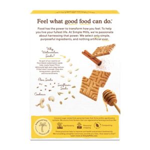 Simple Mills Sweet Thins Cookies, Seed and Nut Flour, Honey Cinnamon - Gluten Free, Paleo Friendly, Healthy Snacks, 4.25 Ounce (Pack of 1)