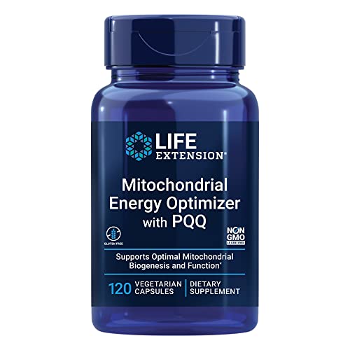 Life Extension Mitochondrial Energy Optimizer with PQQ – For Heart & Brain Health, Energy Management and Anti-Aging - Gluten-Free, Non-GMO, Vegetarian – 120 Capsules