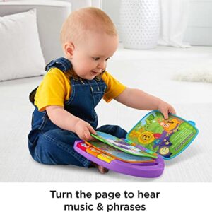 Fisher-Price Laugh & Learn Musical Baby Toy, Storybook Rhymes, Electronic Learning Book With Lights & Songs For Ages 6+ Months