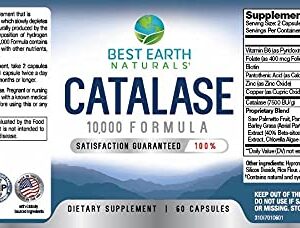 Catalase 10,000 Formula Enzyme Supplement - Catalase Enzyme with Biotin, Saw Palmetto, 10,000 Units of Catalase & More!