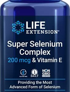 Life Extension Super Selenium Complex with Vitamin E – Cellular Health & Longevity Support – Gluten-Free, Non-GMO, Vegetarian –100 Capsules