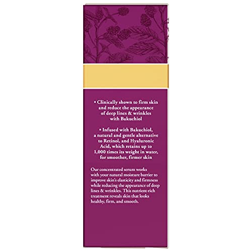 Face Serum, Burt's Bees Retinol Alternative, Facial Care with Hyaluronic Acid, Intensive Firming Skin Care, 1 Ounce