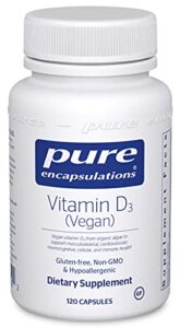 pure encapsulations vitamin d3 vegan | support for musculoskeletal, cardiovascular, neurocognitive, cellular, and immune health* | 120 capsules