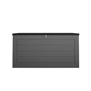 Cosco Outdoor Patio Deck Storage Box, Extra Large, 180 Gallons, Black and Charcoal